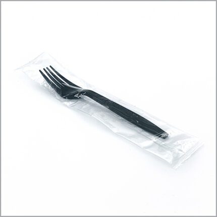 Single Wrapped Heavy Duty Black Forks - 1000 Pack Wholesale - Halapack ...